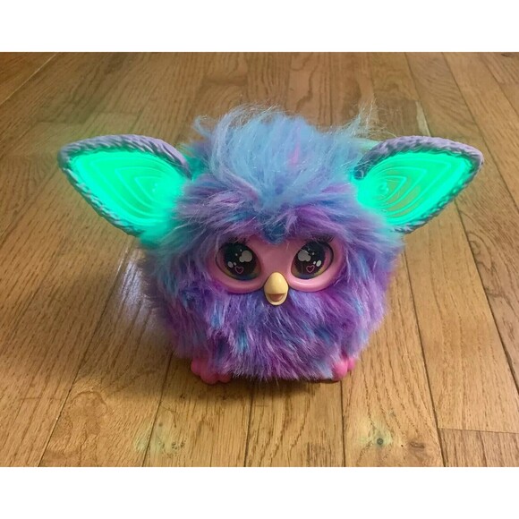 Hasbro | Toys | Furby Purple Plush Tie Dye Interactive Toy 223 Glowing ...